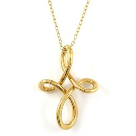 Tiffany & Co. | Jewelry | Tiffany Infinity Cross Open Long Necklace ...